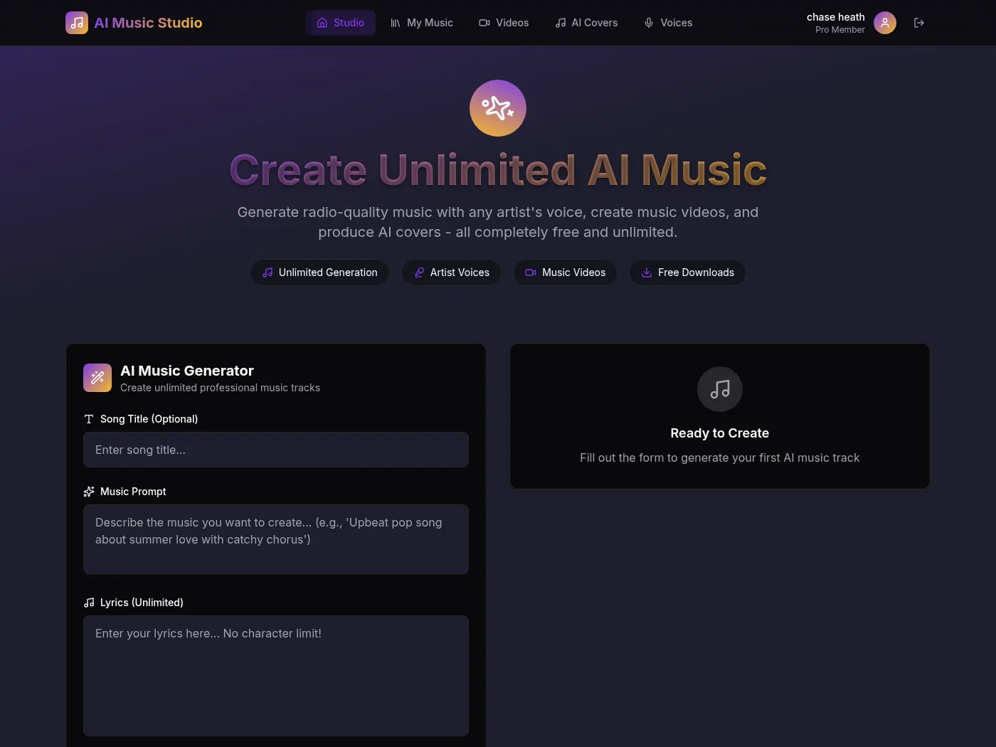AI Music Studio: Unlimited Free AI Music Creation Platform