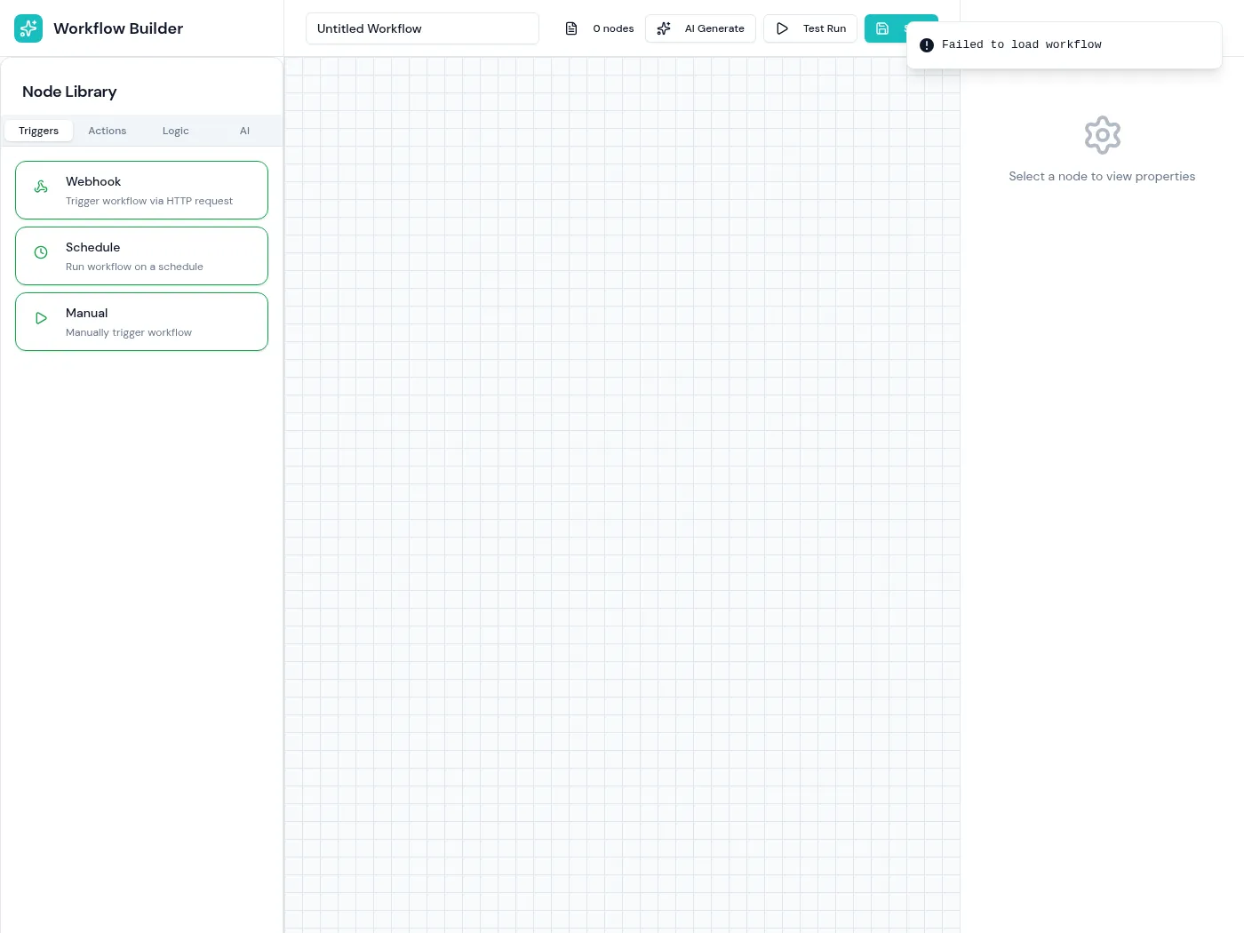 AI-Powered n8n Clone for Workflow Automation