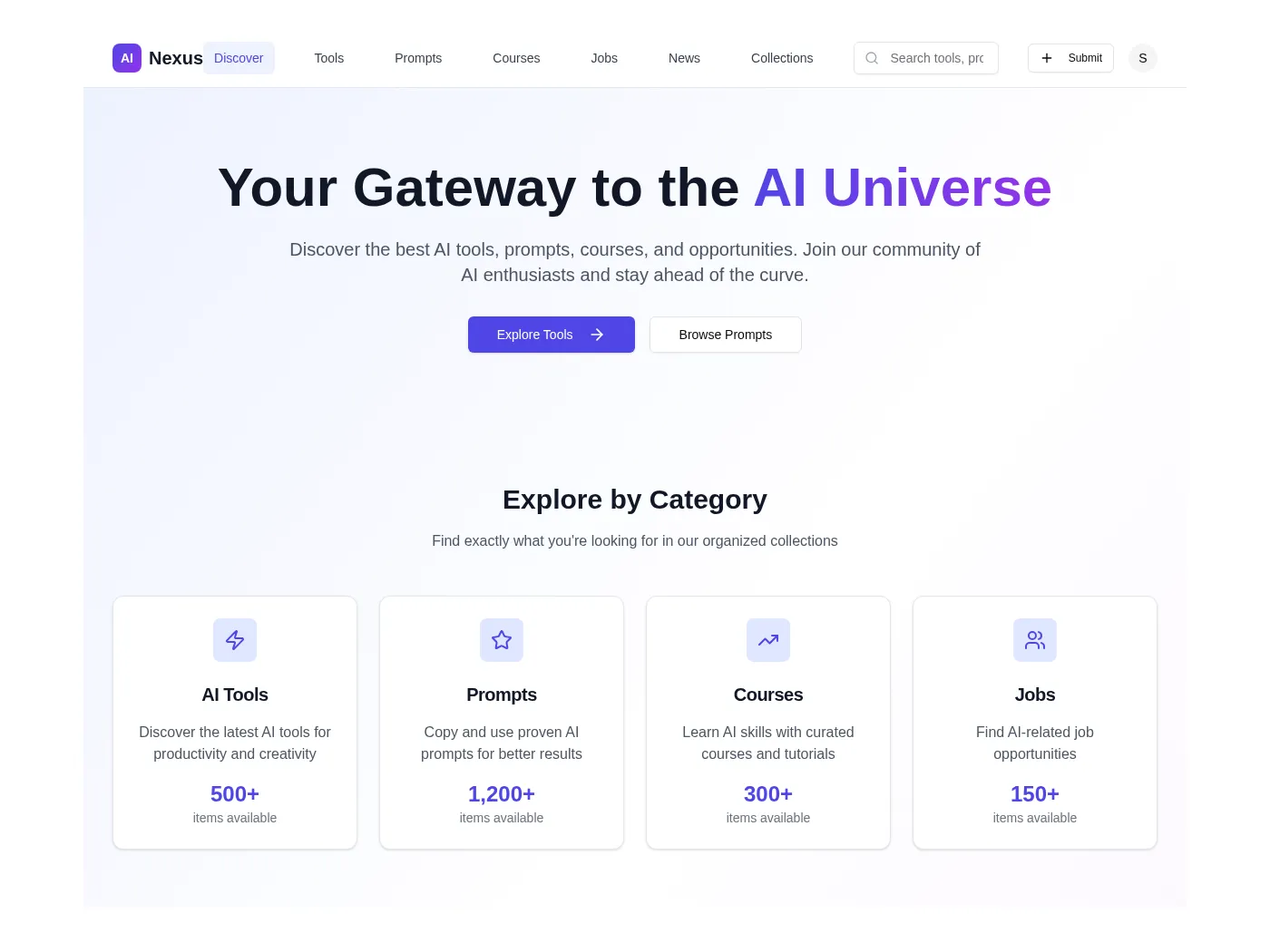 AI Nexus: The Ultimate Community Portal for AI Tools, Prompts, Jobs & Learning
