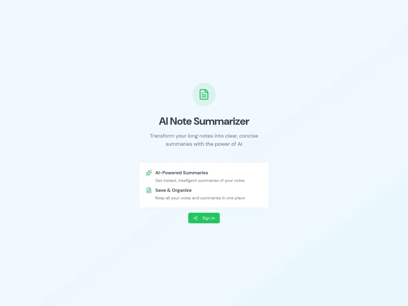 AI Note Summarizer