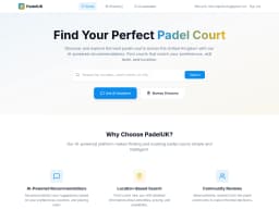 AI-Powered Padel Court Directory UK