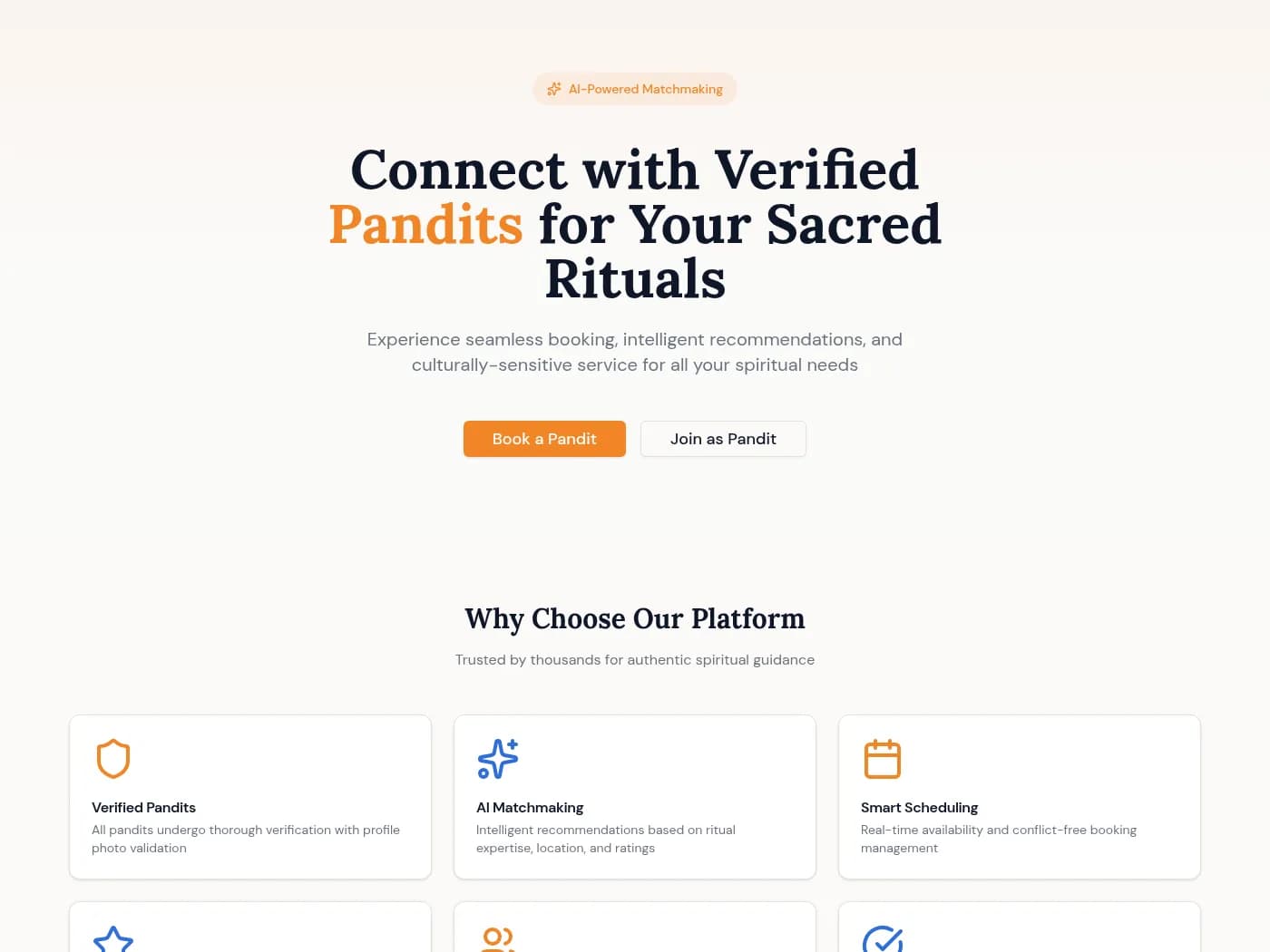 AI-Powered Pandit Booking & Ritual Assistance Platform
