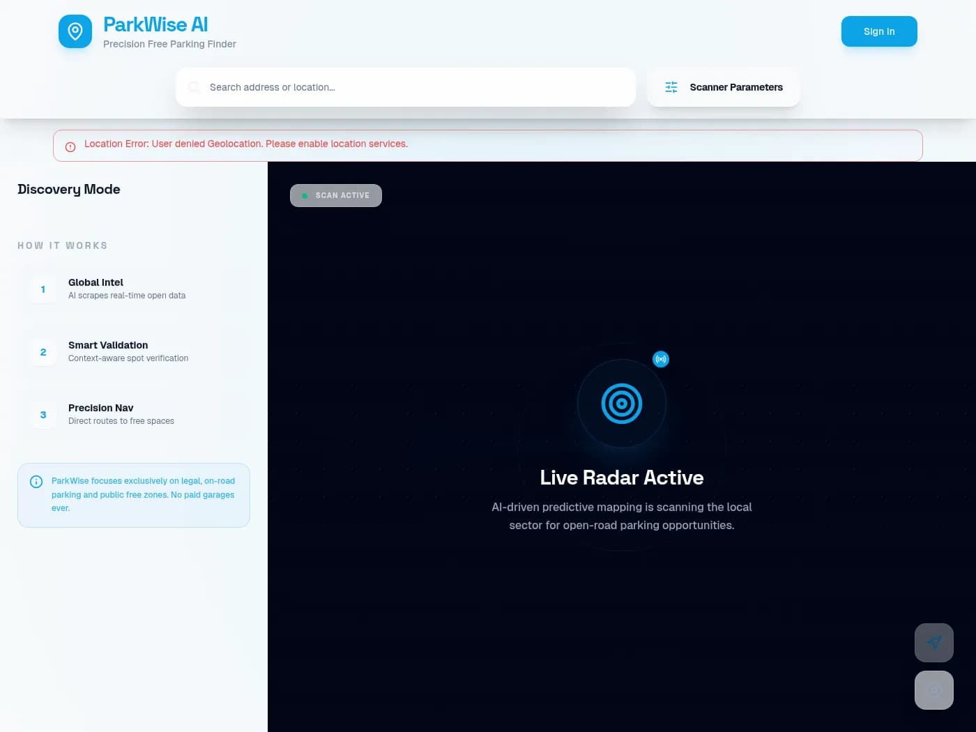 ParkWise AI Finder