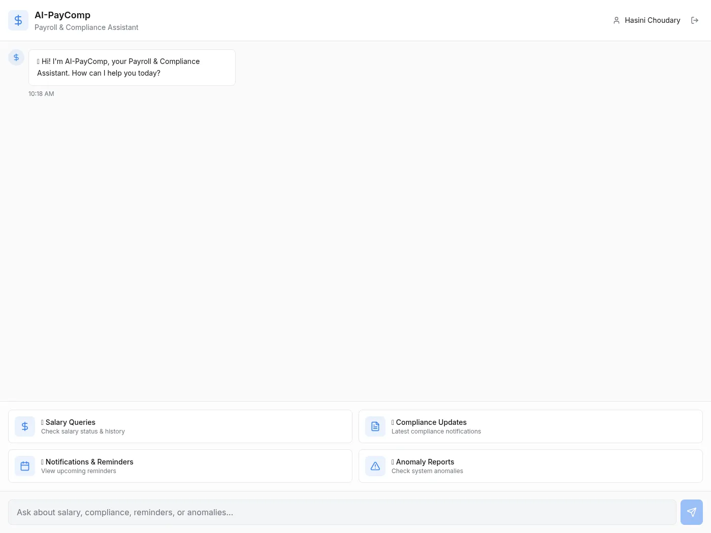 AI-PayComp: Intelligent Payroll & Compliance Chatbot for Global Manufacturing