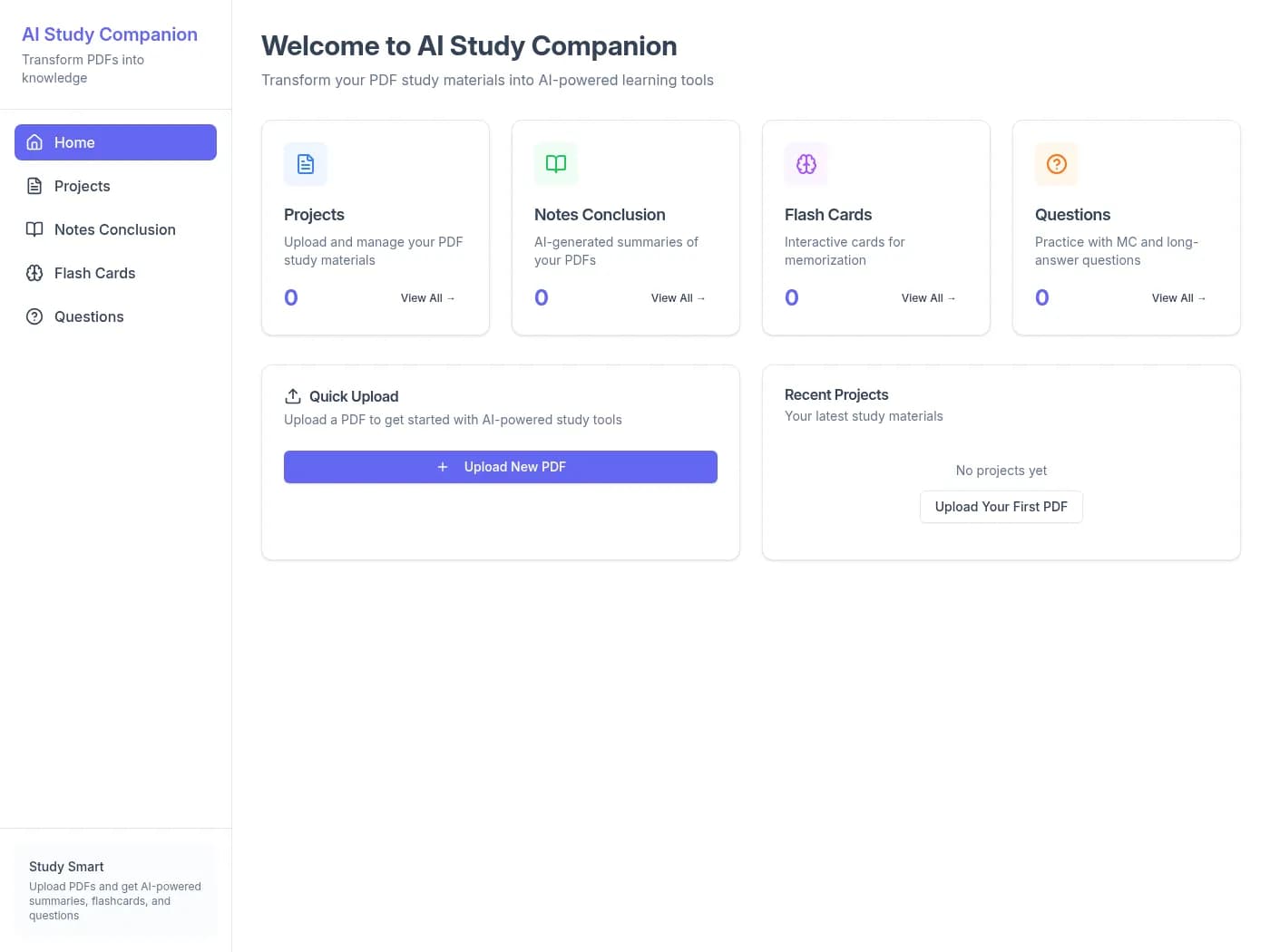 AI-Powered Study Companion for PDF-Based Learning