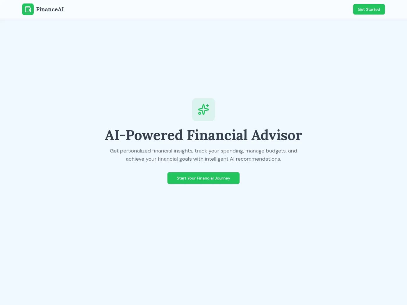 AI Personal Finance Advisor Web App