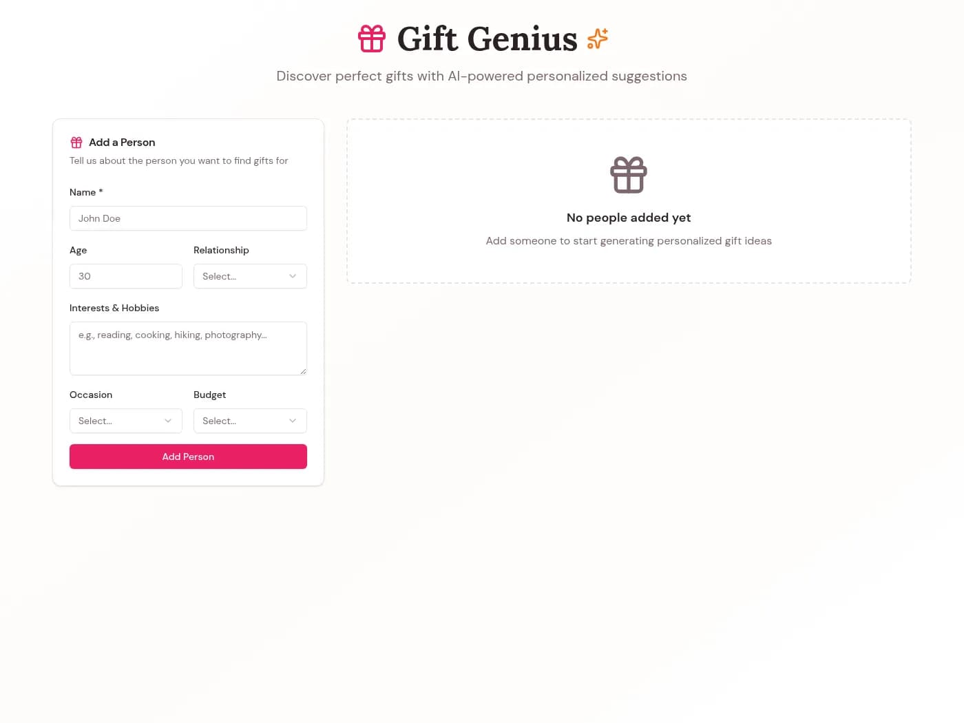 AI-Powered Personalized Gift Ideas