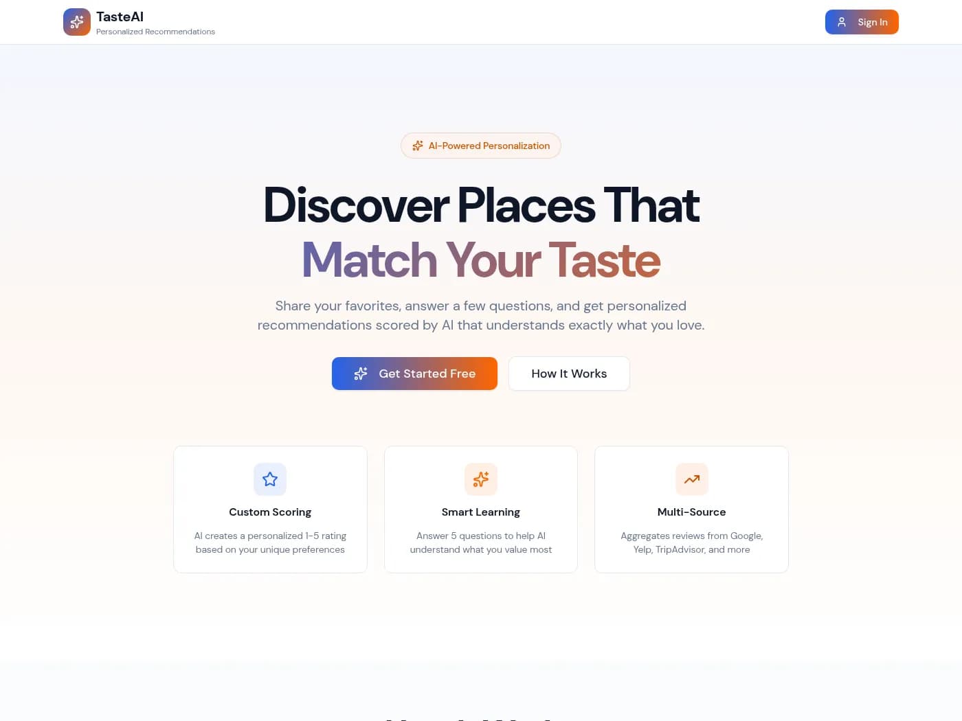 Preference-Aware Restaurant & Hotel Recommendation Website with Agentic AI Review Synthesis
