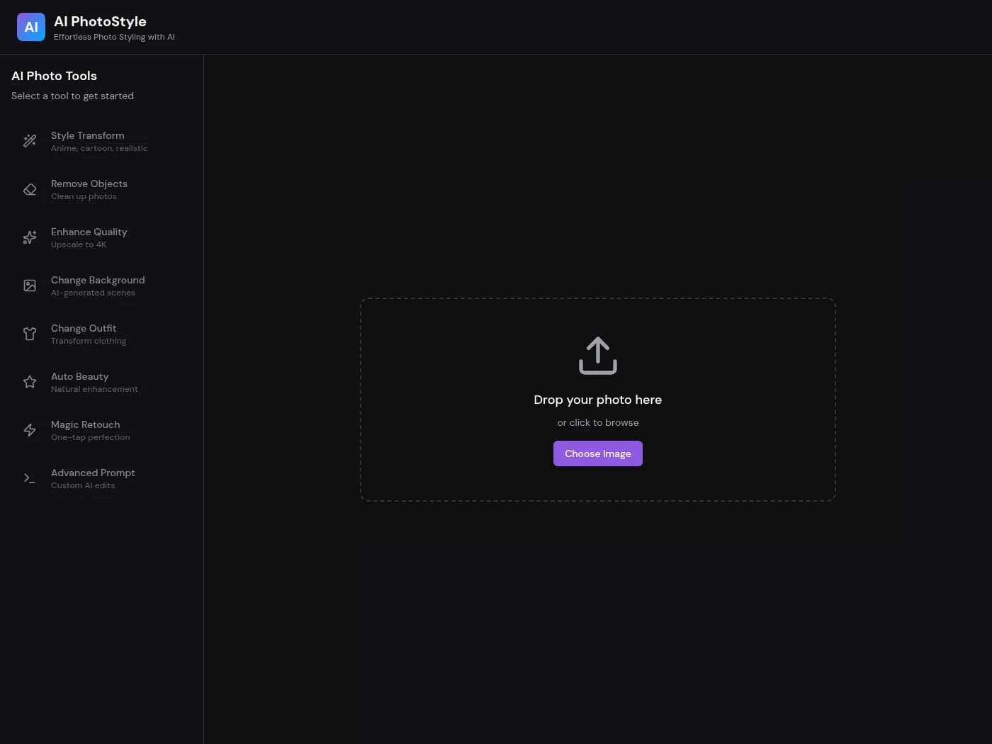 AI PhotoStyle – Effortless Photo Styling and Editing with Artificial Intelligence