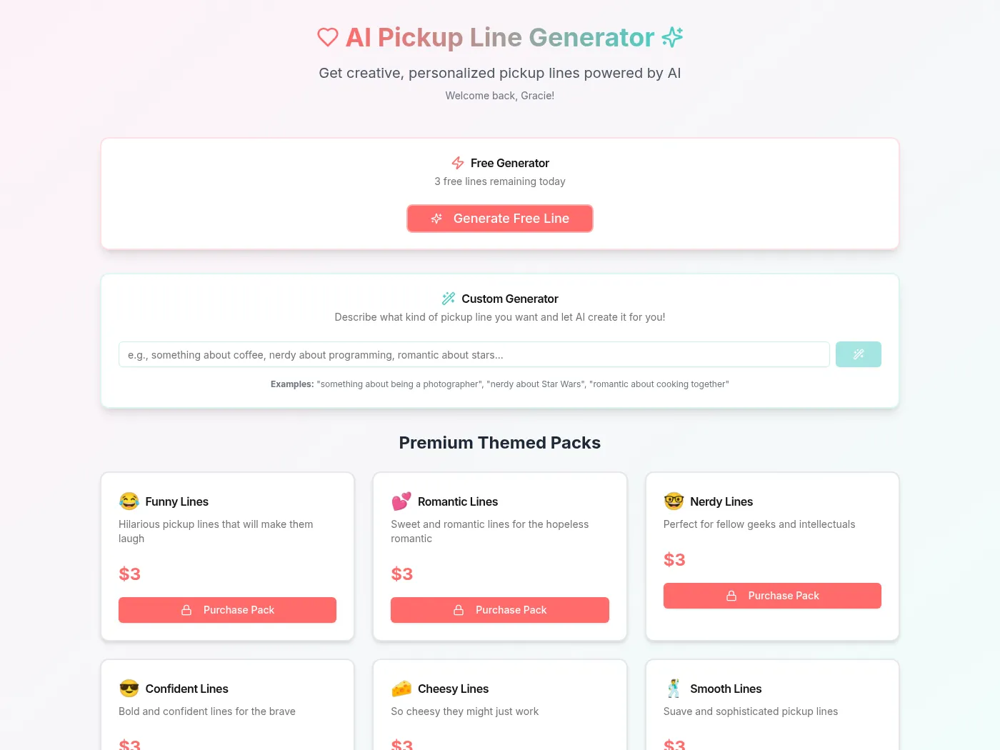 AI Pickup Line Generator