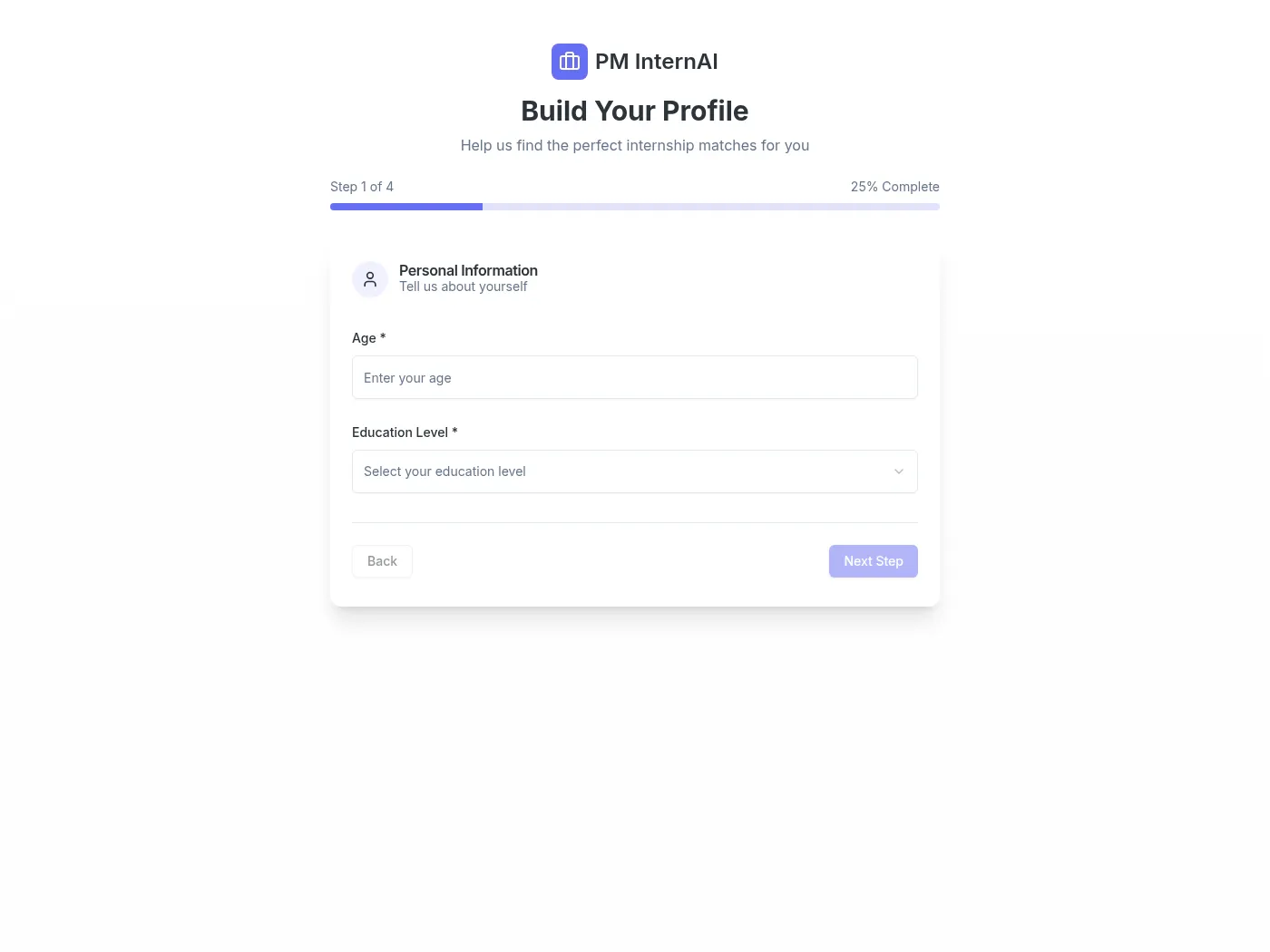 AI-Powered PM Internship Recommendation Platform
