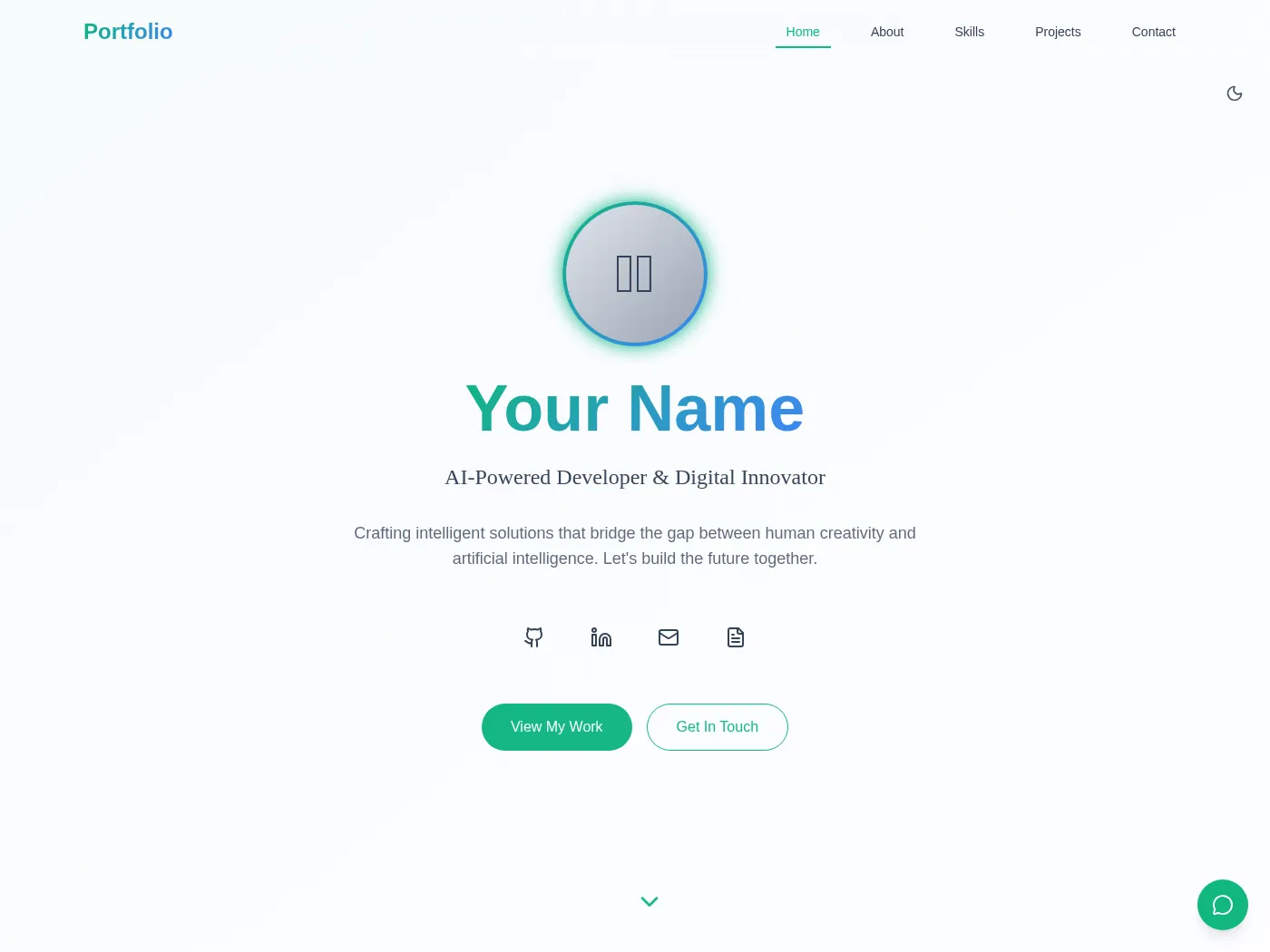 AI-Powered Interactive Portfolio Website