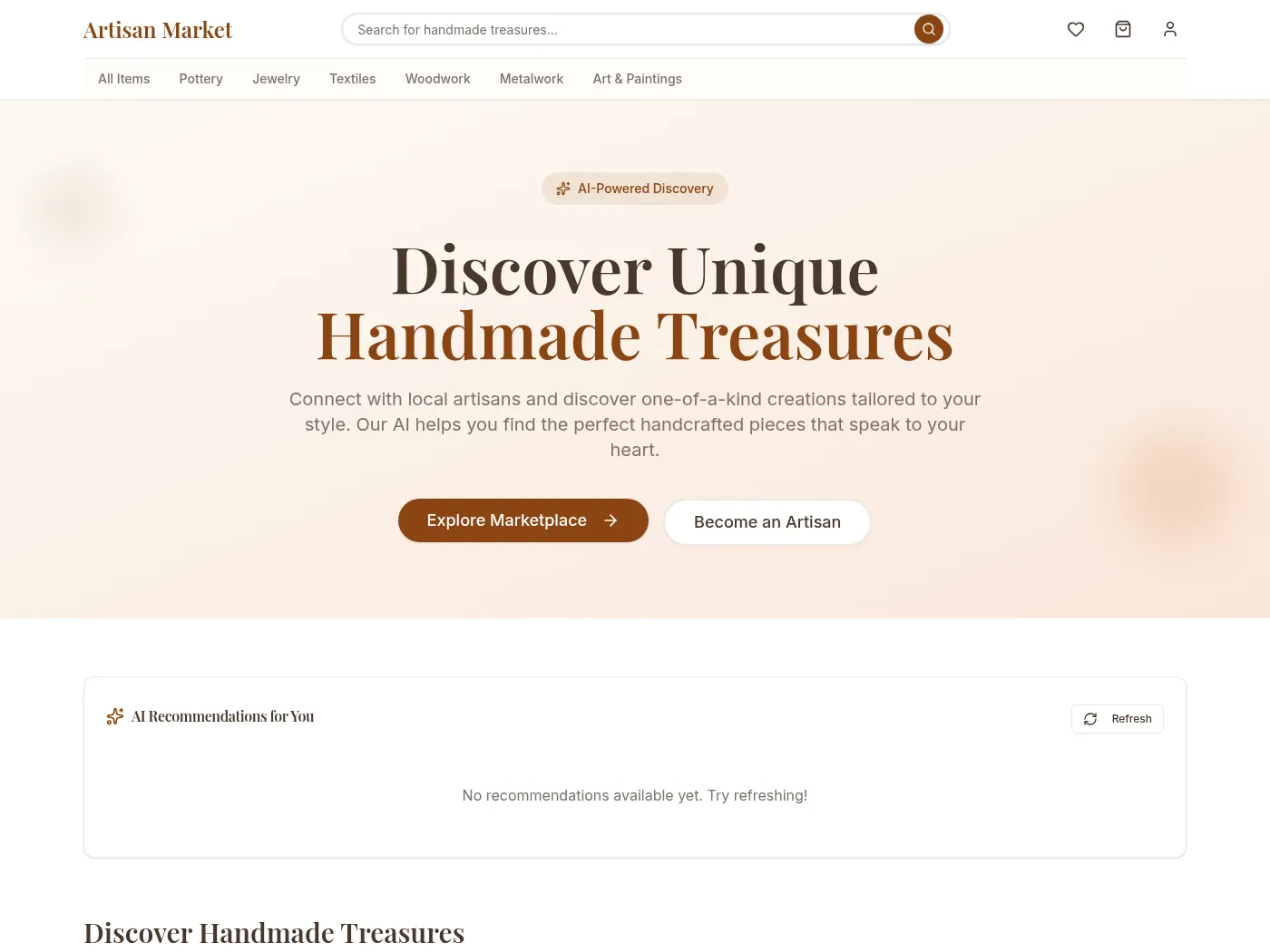 AI-Powered Marketplace for Local Artisans