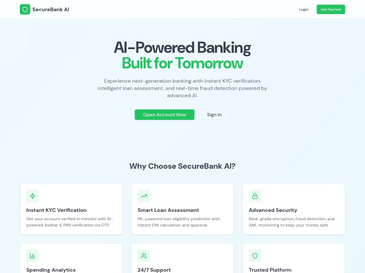 AI-Powered Banking and Loan Assessment Platform
