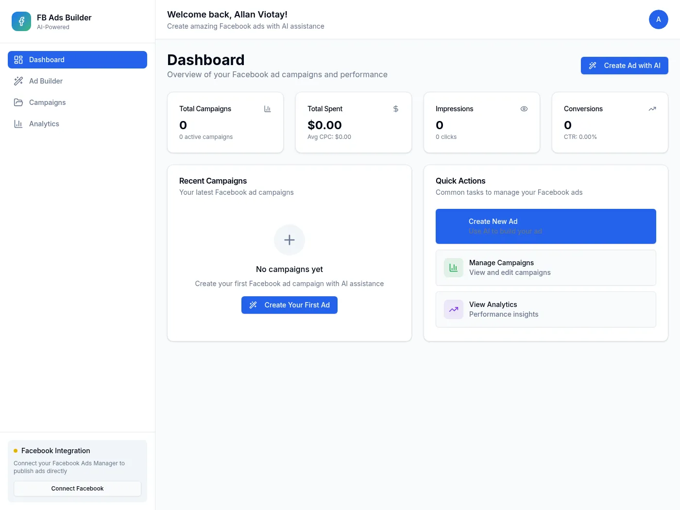 AI-Powered Facebook Ads Builder