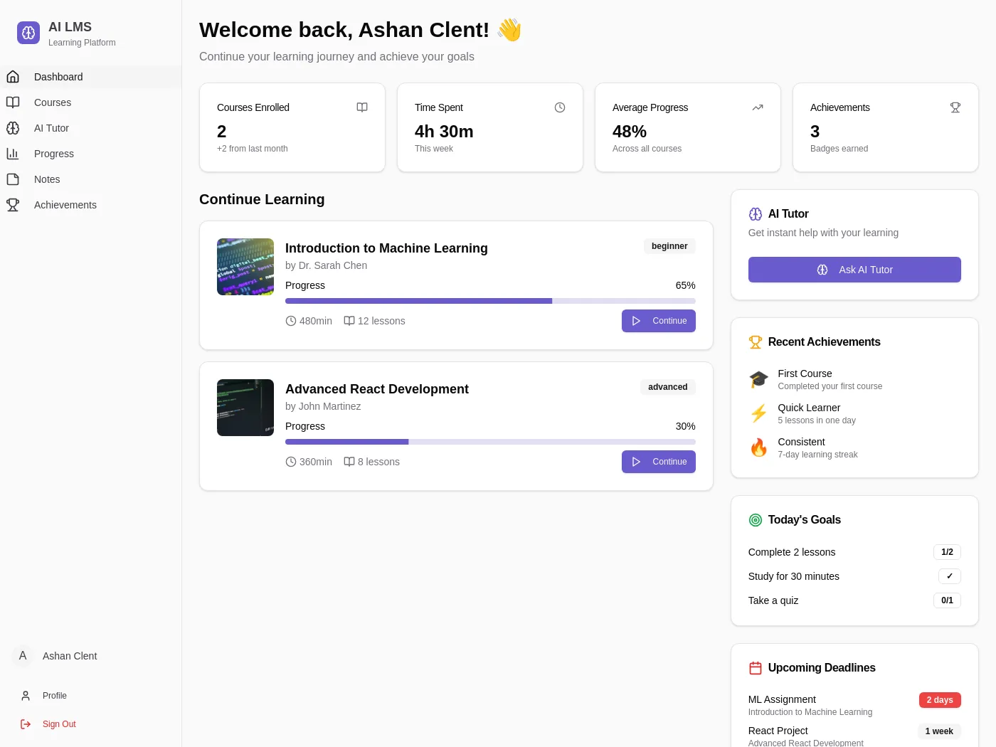 AI-Powered Learning Management System