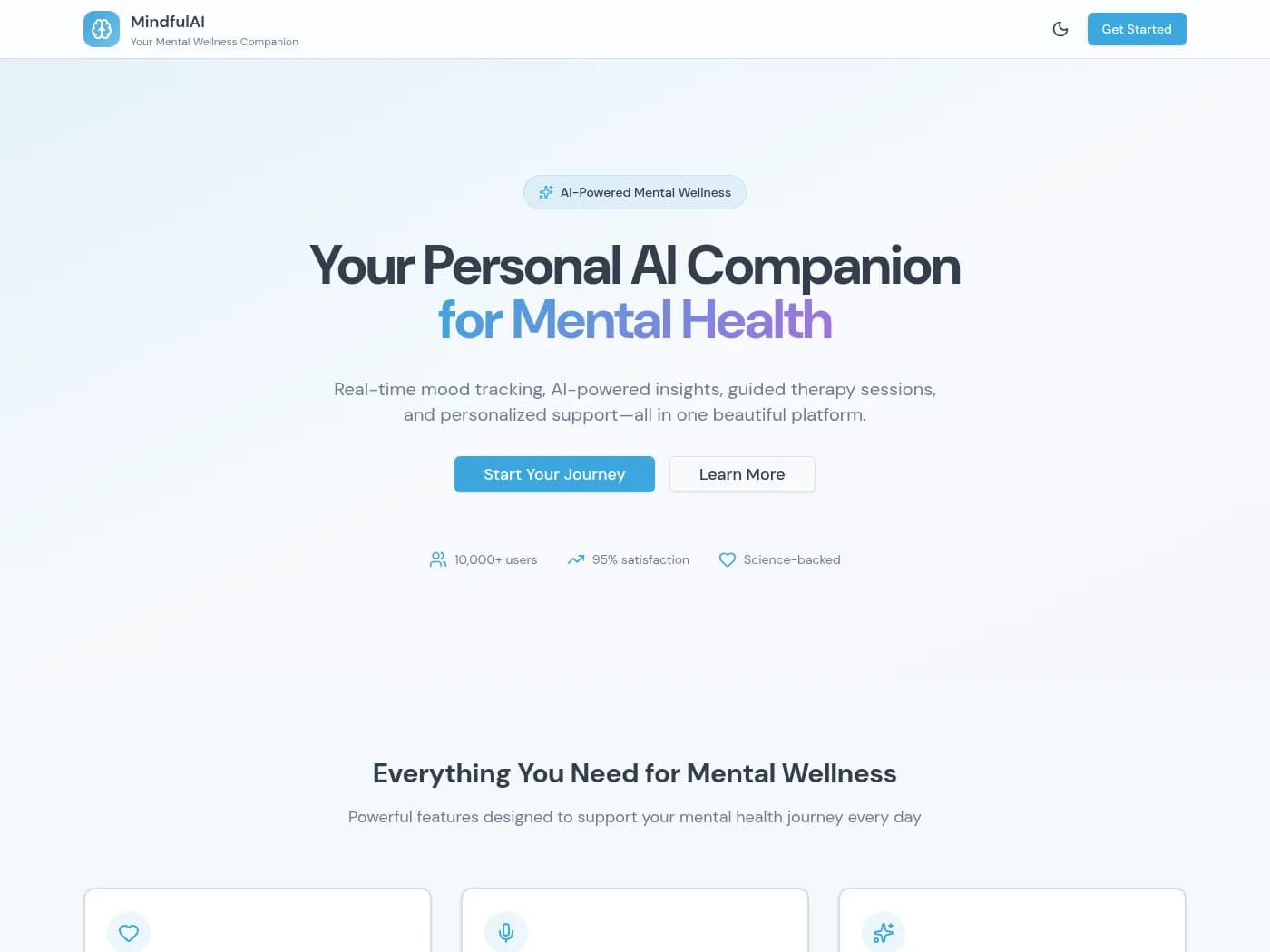 AI‑Powered Personal Mental Health Companion