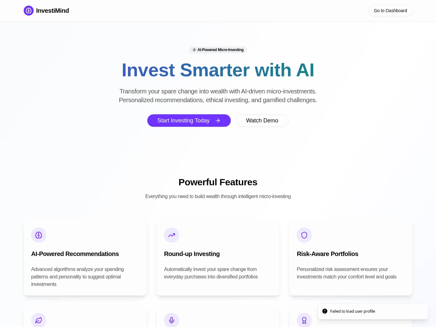 AI-Powered Micro-Investment Platform
