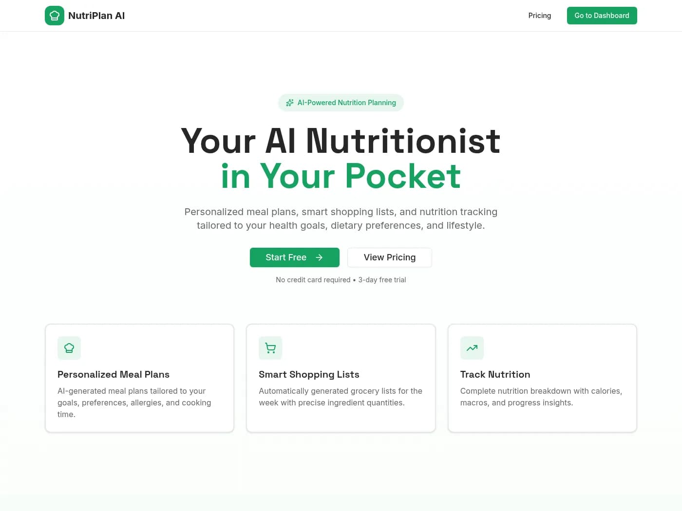 AI-Powered Personalized Nutrition & Meal Planning Assistant