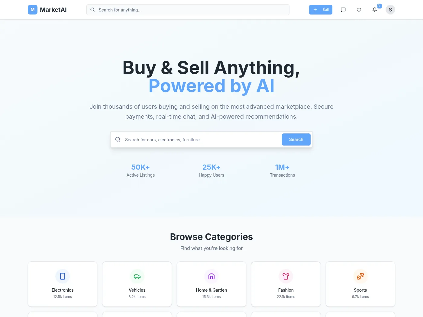 AI-Powered Online Marketplace Platform