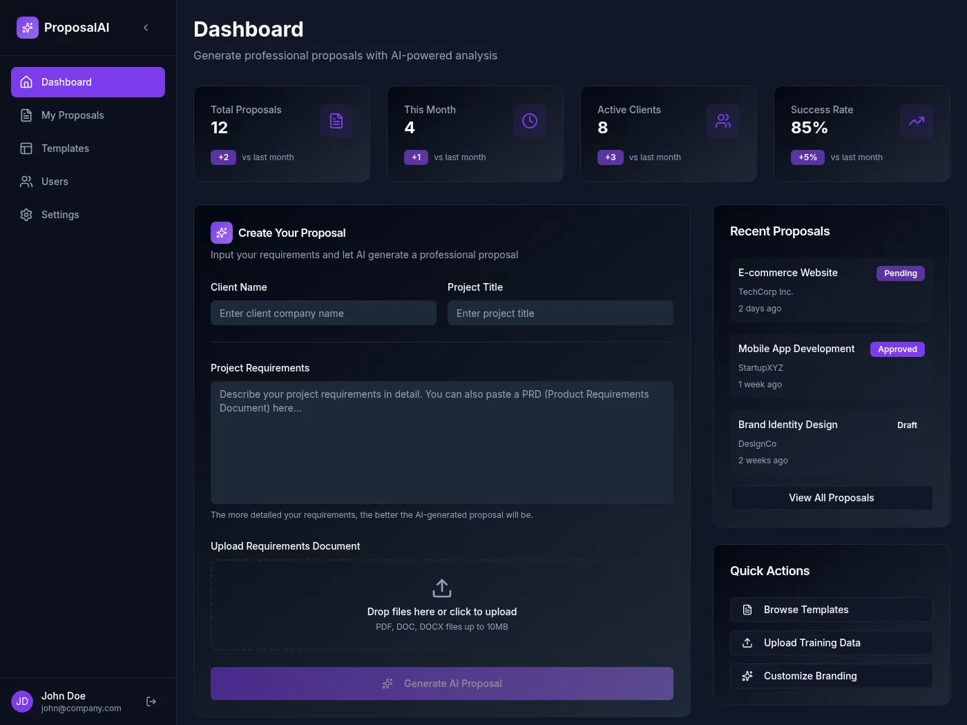 AI-Powered Proposal Generator