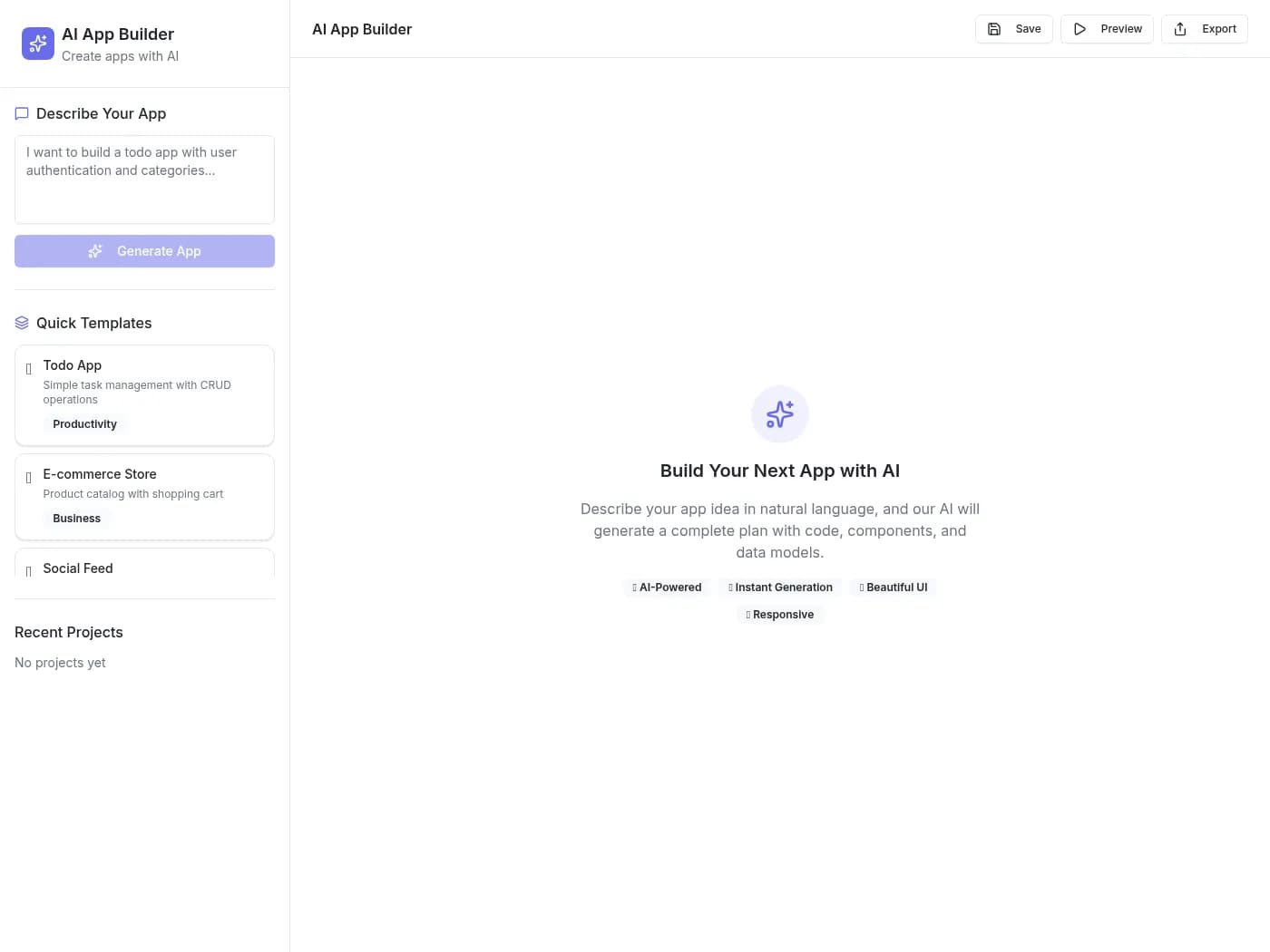 AI-Powered Sandbox App Builder