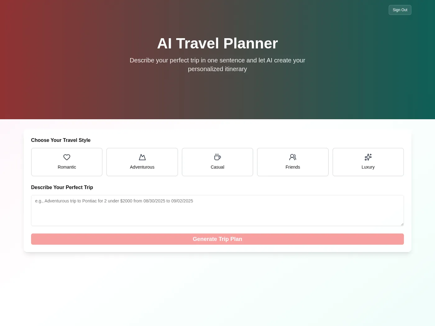 AI-Powered Single-Input Travel Planner