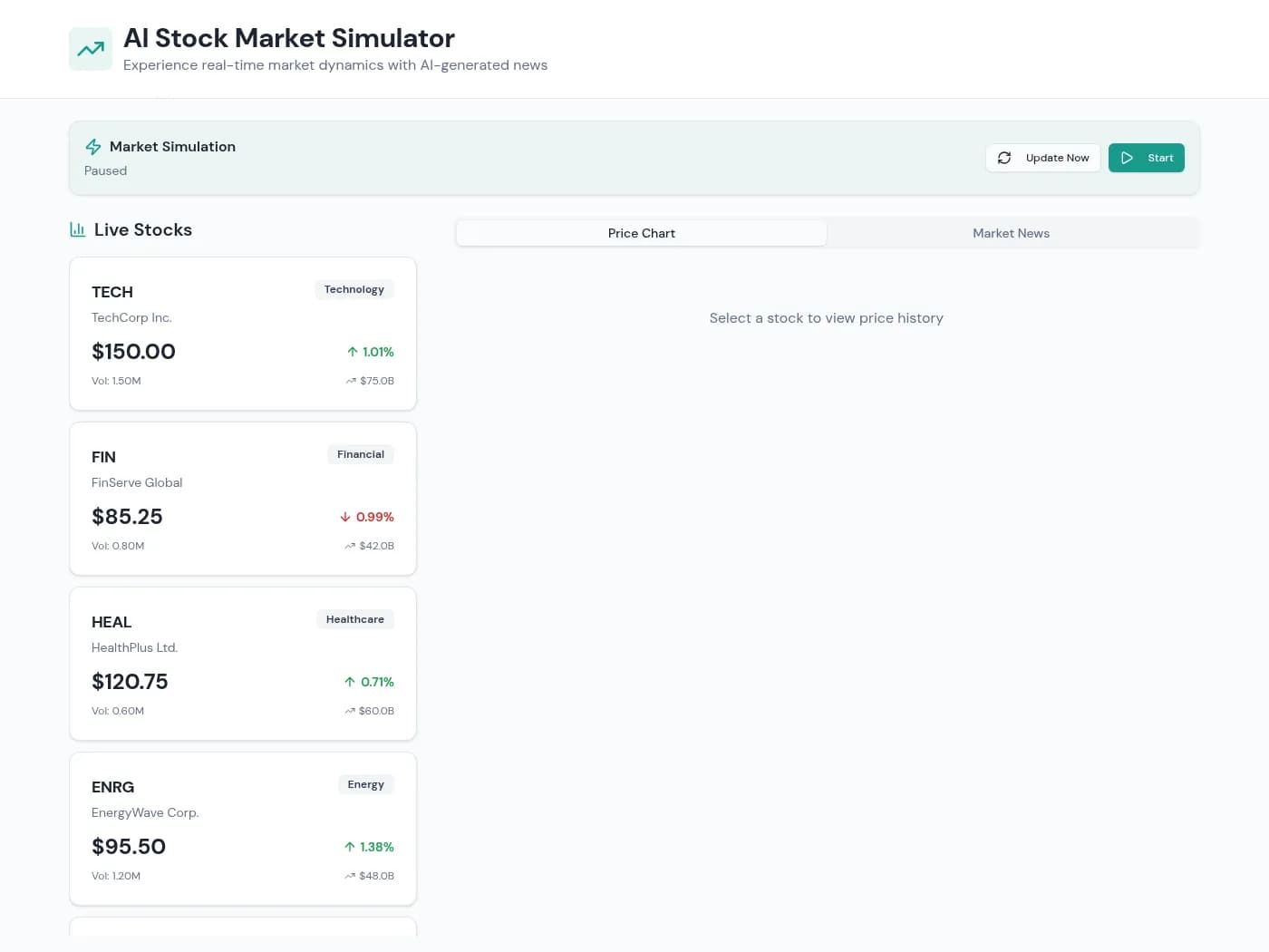 AI-Powered Stock Market Simulator with News-Driven Insights