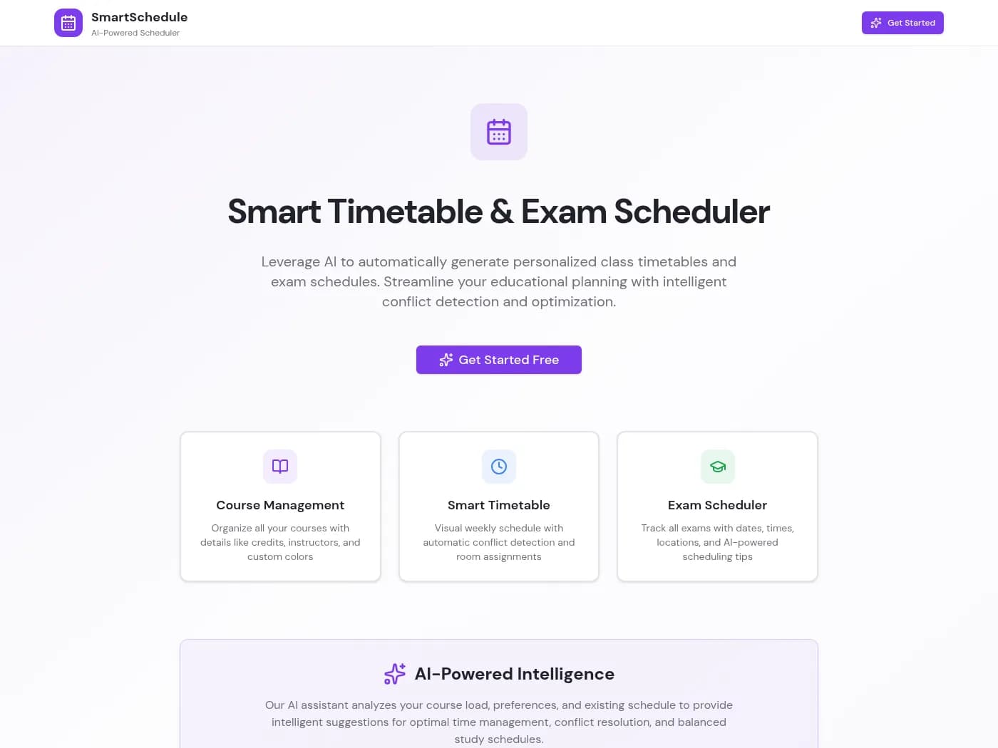 AI Powered Timetable and Exam Scheduler
