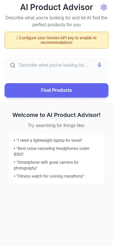 AI Product Advisor App for Intuitive Shopping Recommendations