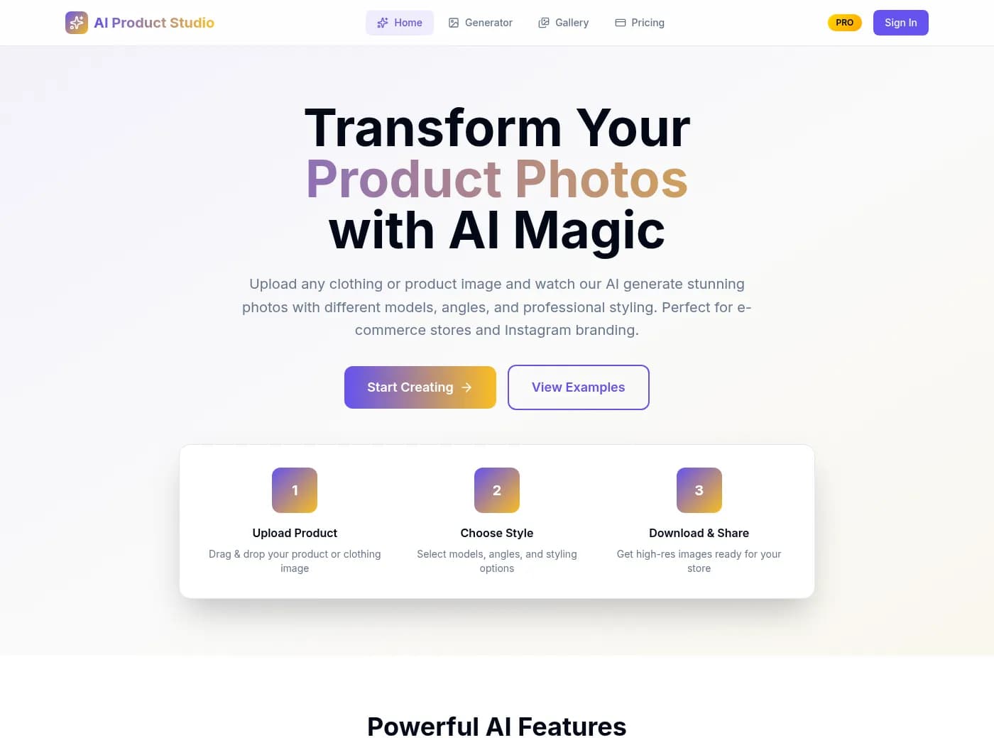 AI-Powered Product Image Generator for E-Commerce & Branding