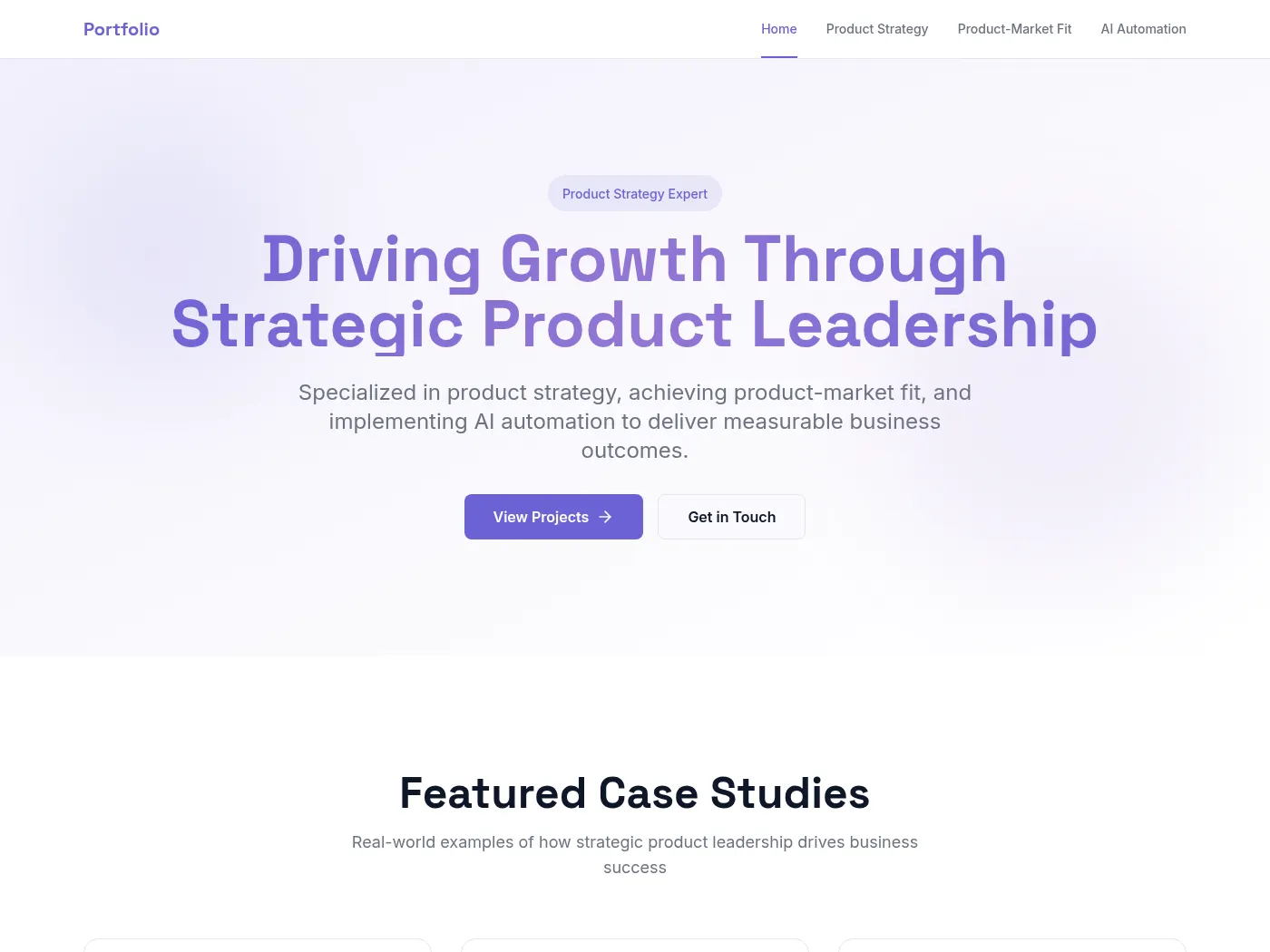 AI-Driven Product Strategy Portfolio