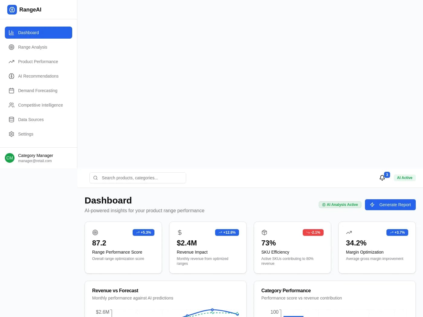 AI-Powered Product Range Management Platform