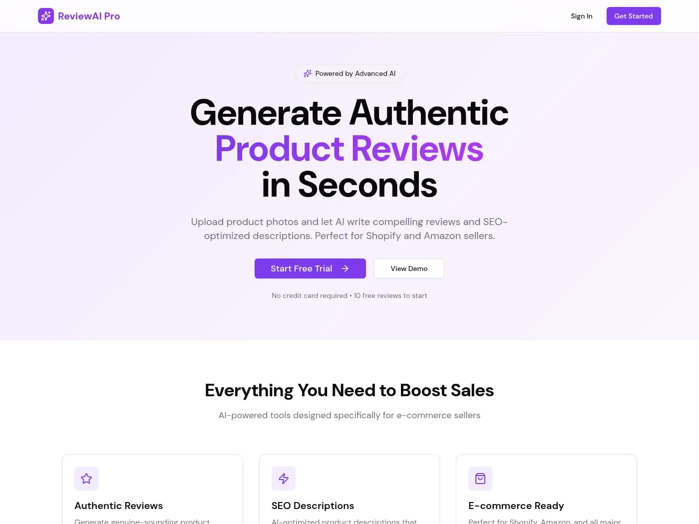 AI Product Review Writer for E-commerce Sellers