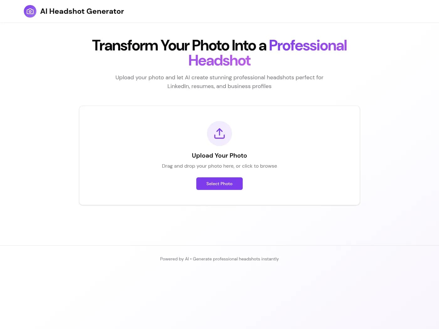 AI Professional Headshot Generator