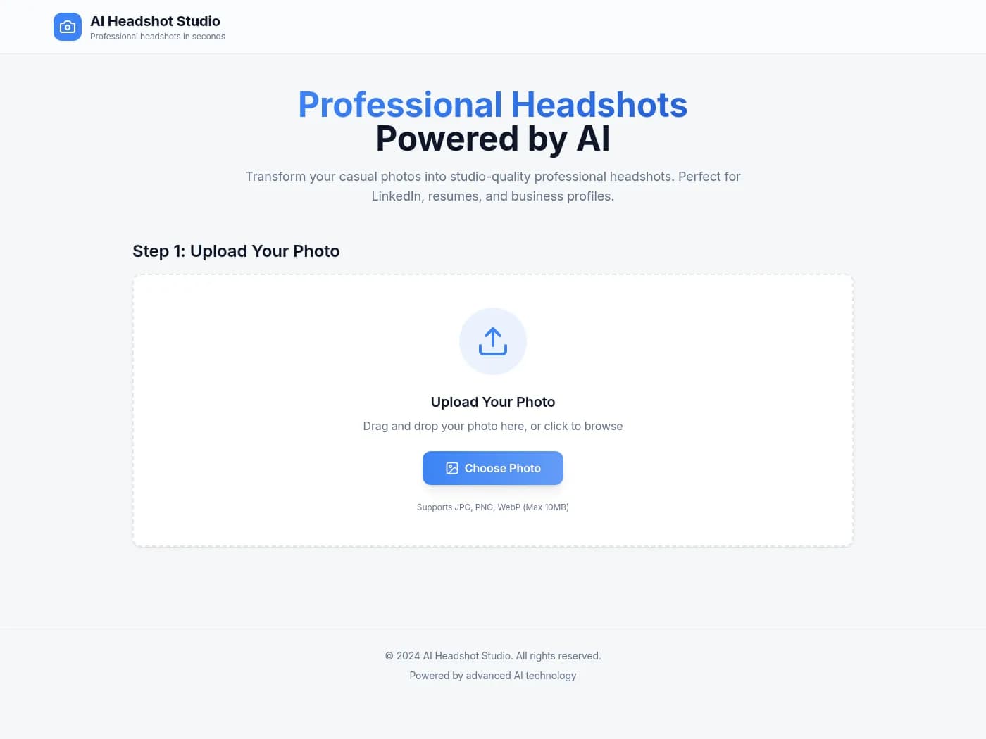 AI Professional Headshot Generator