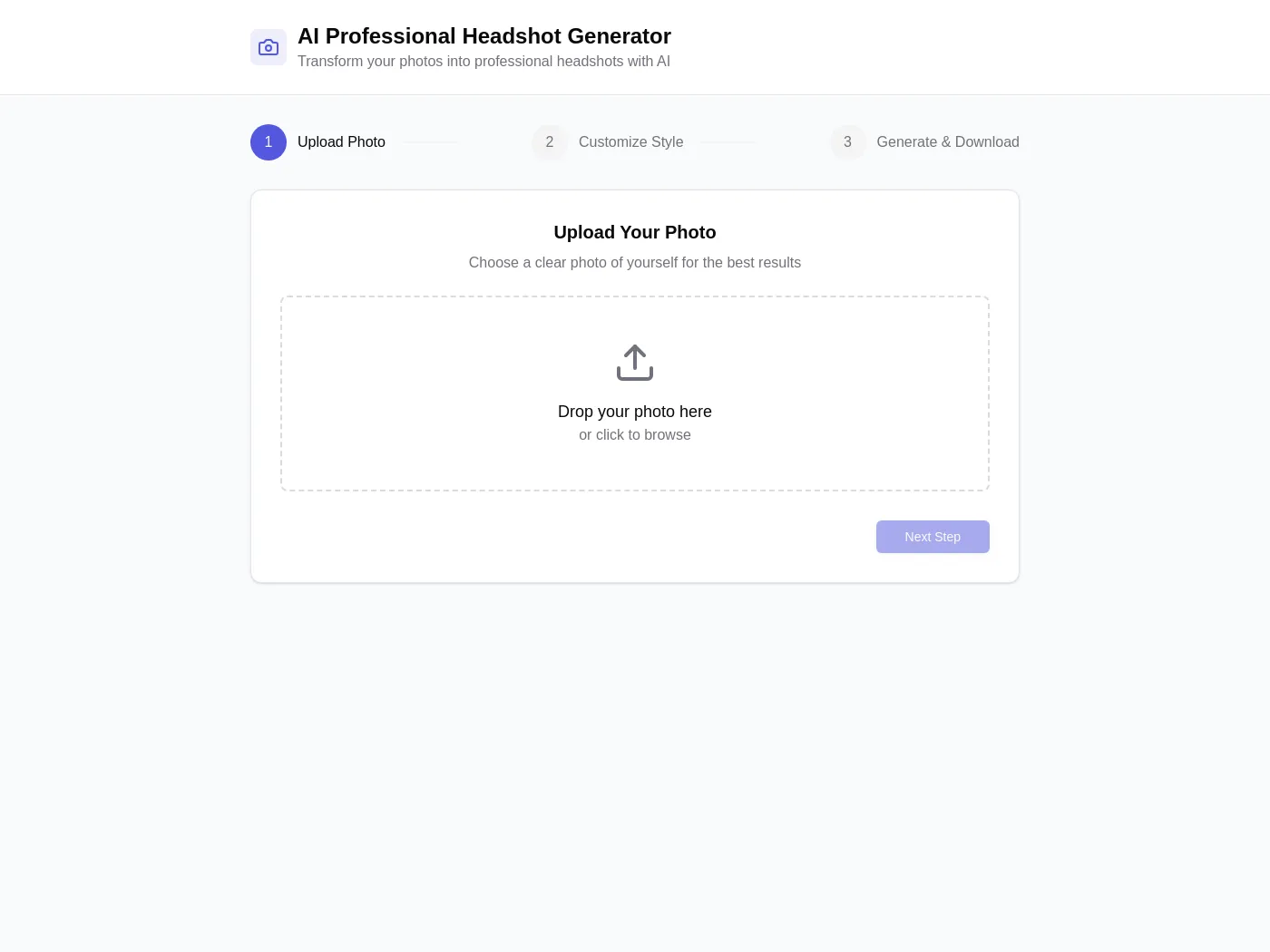 AI Professional Headshot Generator