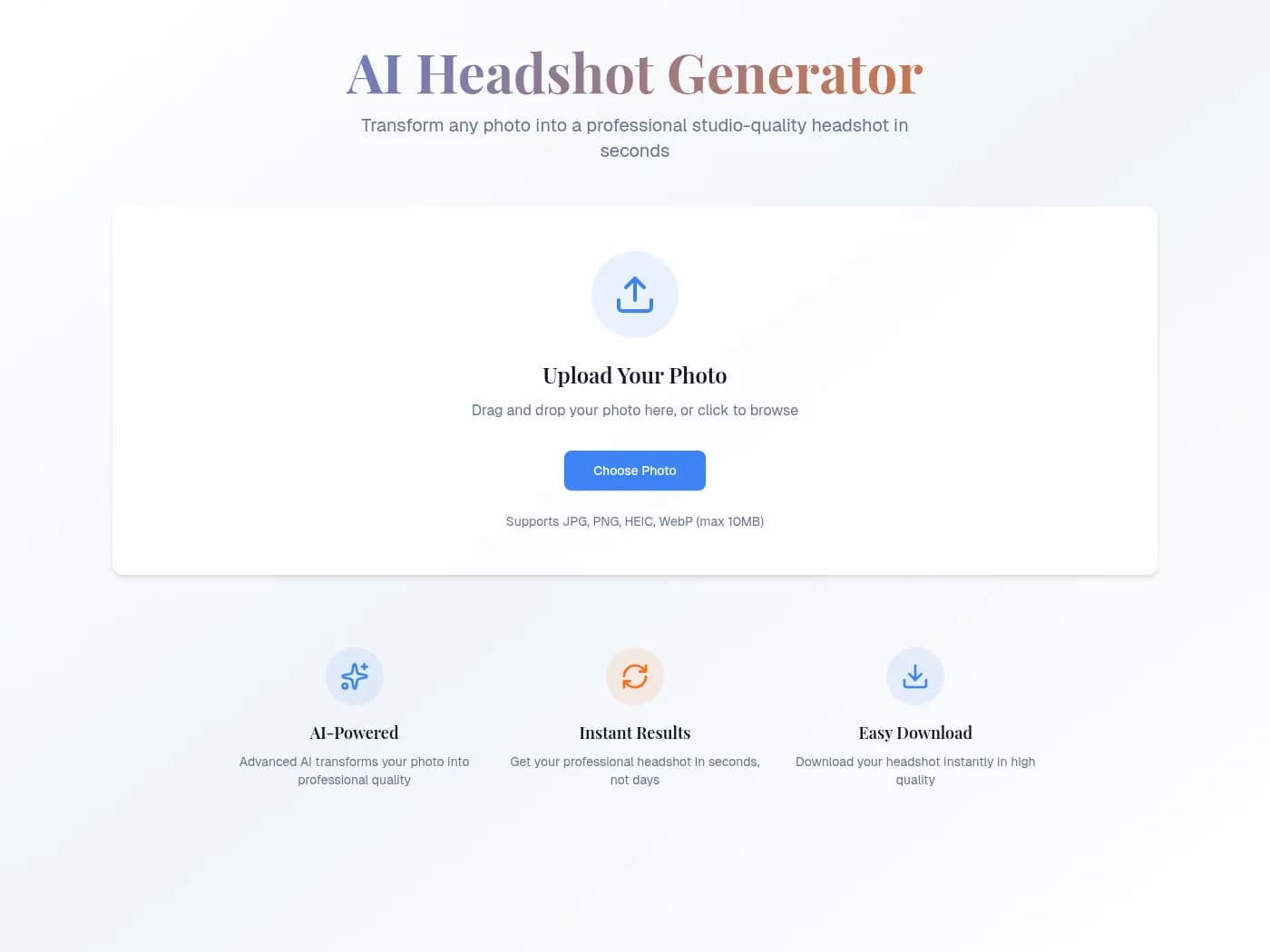 AI Professional Headshot Generator