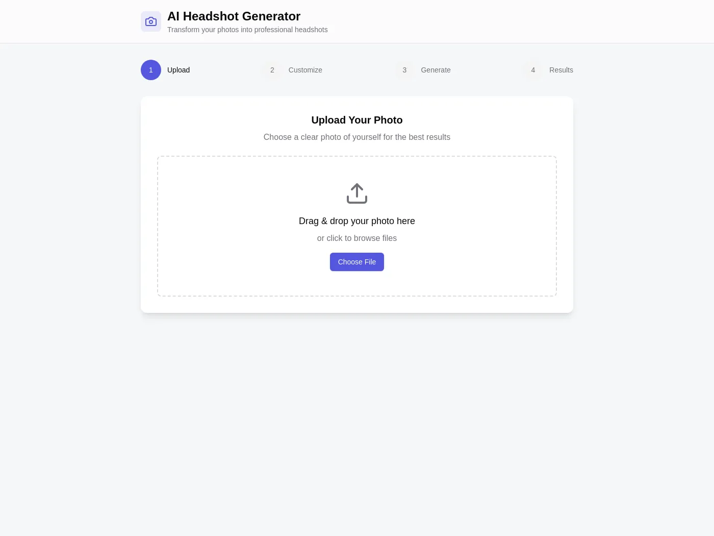 AI Professional Headshot Generator