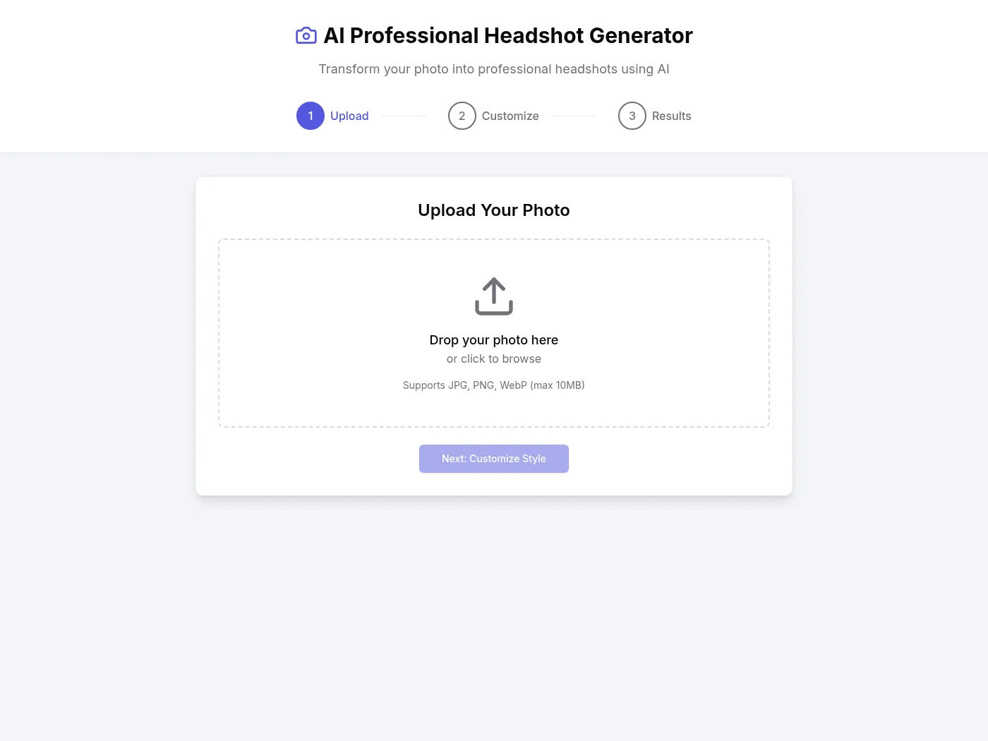 AI Professional Headshot Generator