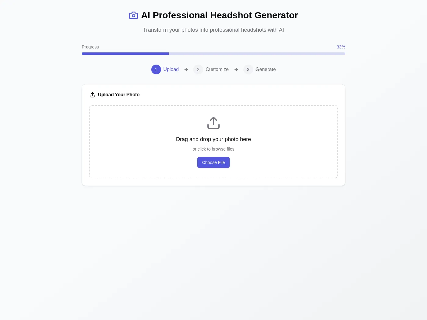 AI Professional Headshot Generator