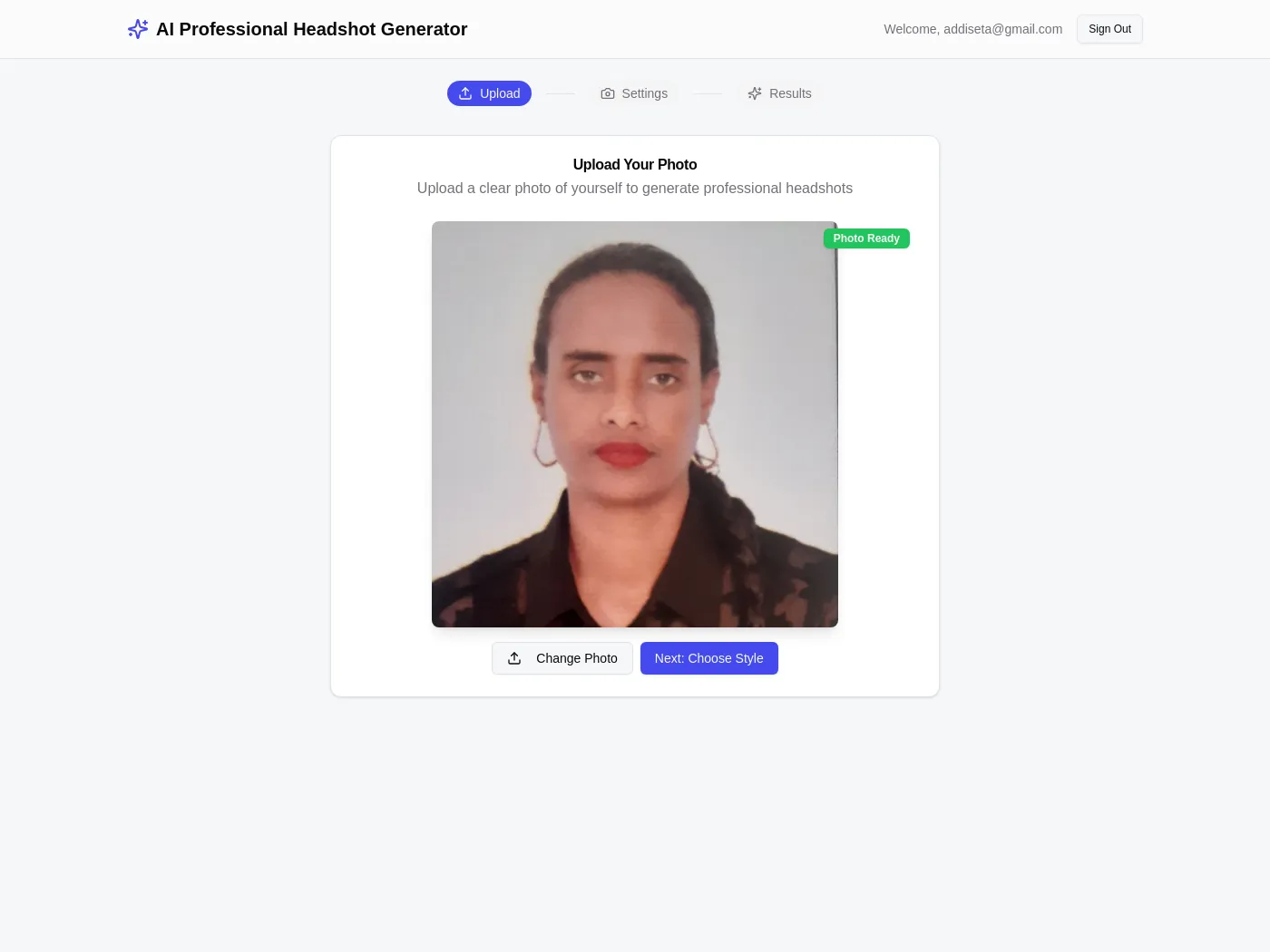 AI Professional Headshot Generator