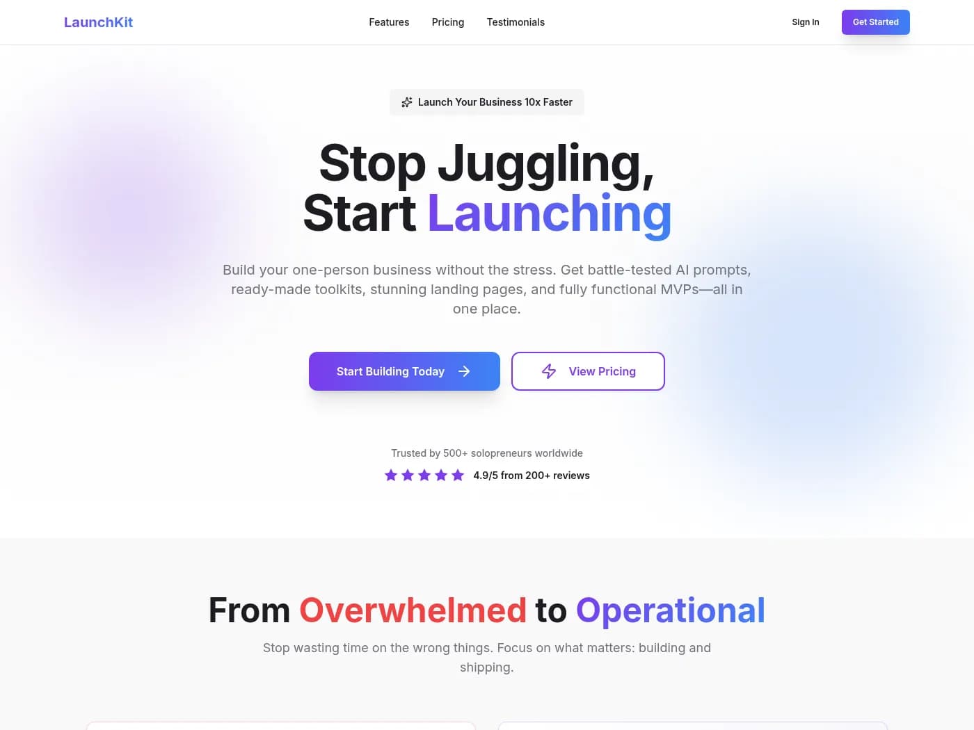 AI Prompt & Startup Launch Toolkit Web Platform