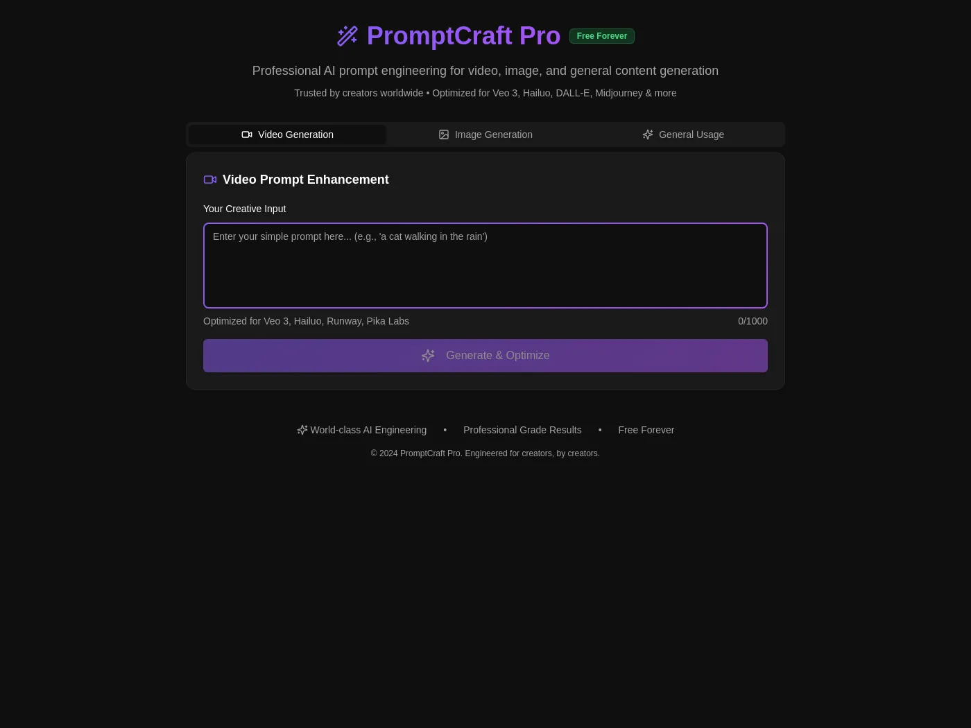 AI Prompt Enhancer for Video & Image Generation