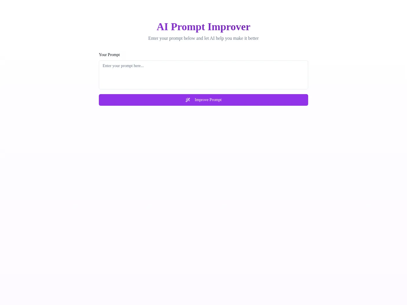 AI Prompt Improver