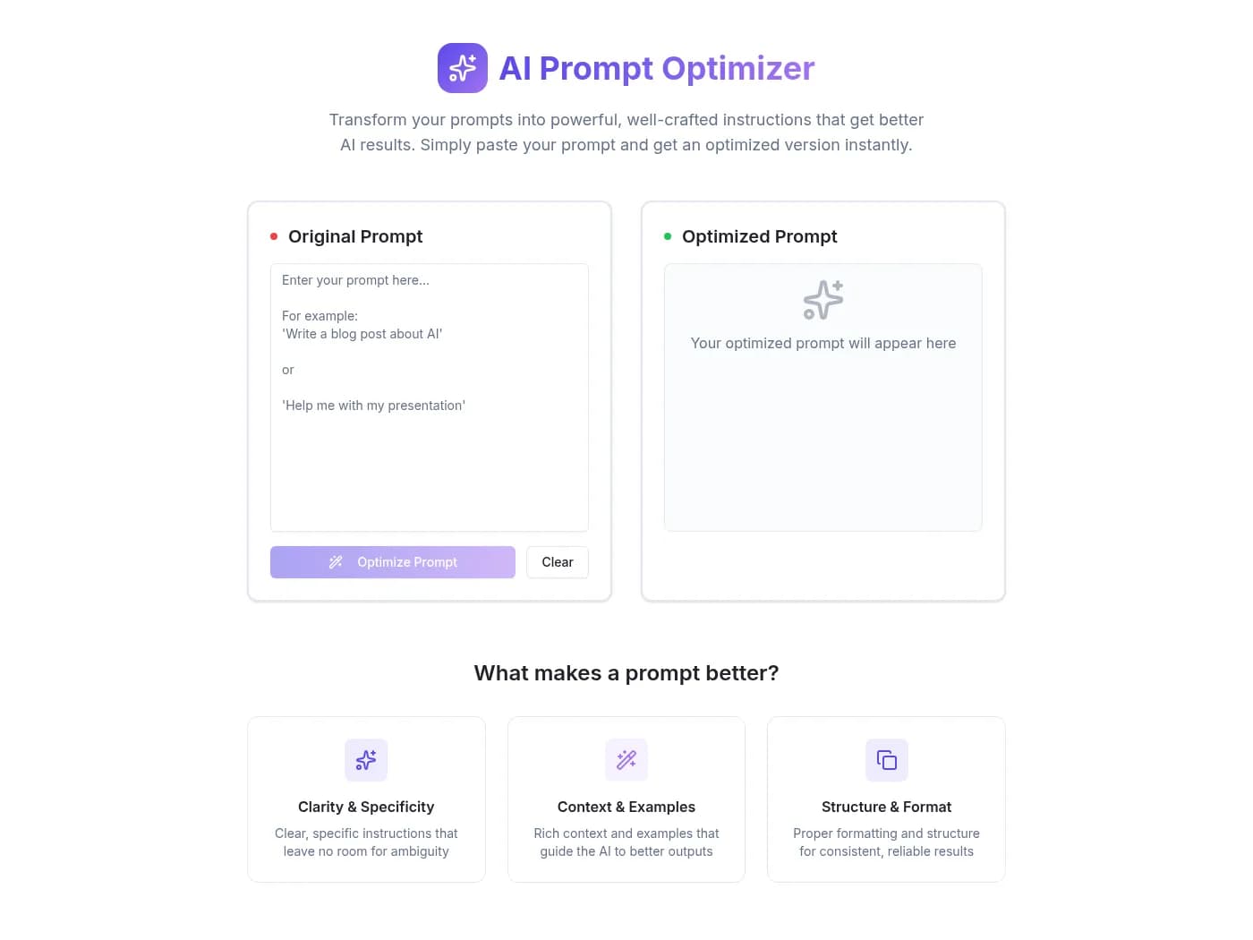 AI Prompt Optimizer by Sudhanshu Jain (Premium Learnings )