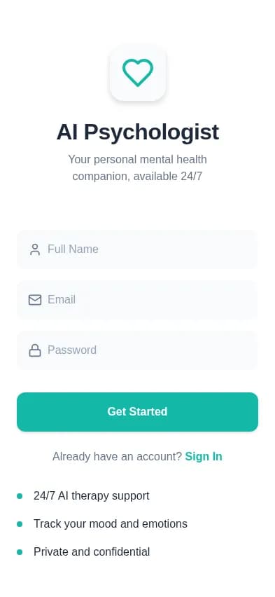AI Psychologist: Mental Health Support Mobile App