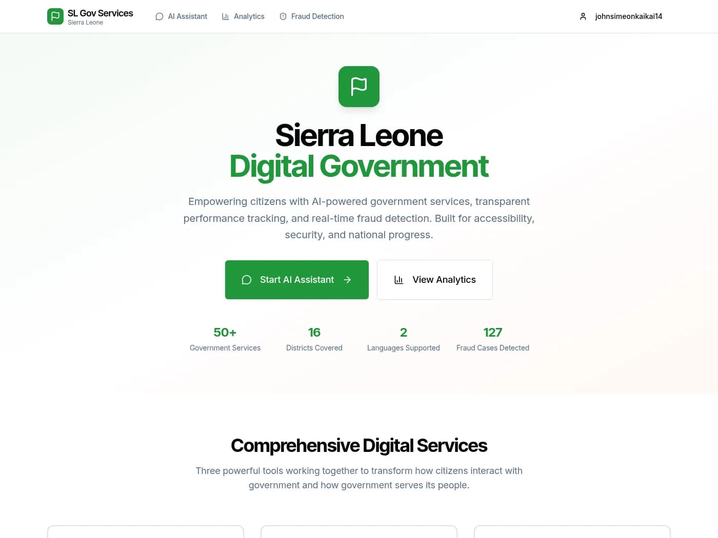 AI-Powered Public Service Platform for Sierra Leone