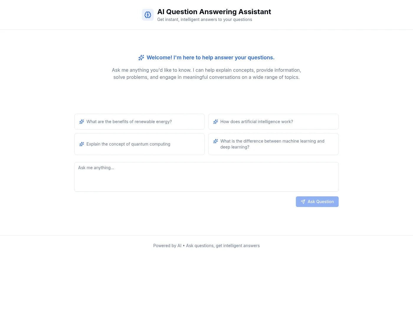 AI-Powered Question Answering Web App