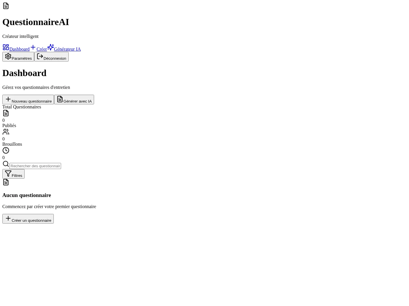 AI-Powered Questionnaire Creator & Editor